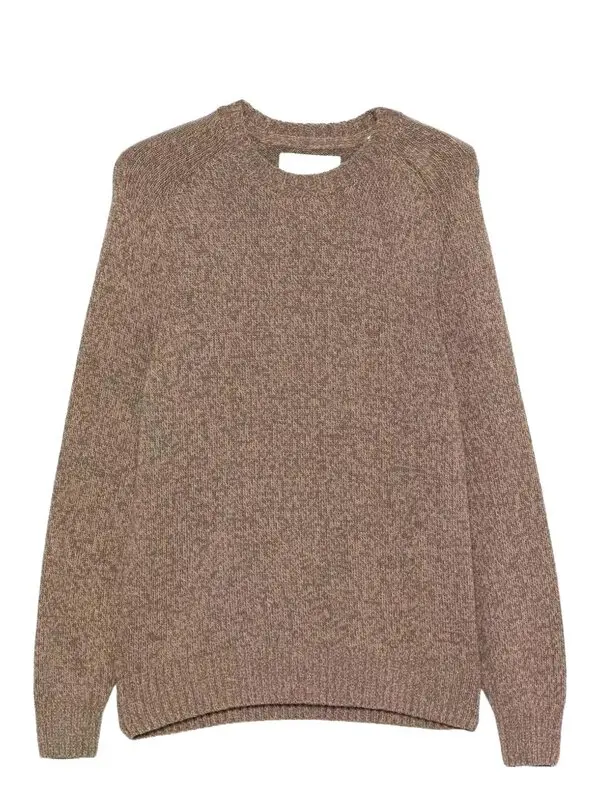 Gant Mouliné Crew-neck Sweater - Brown
