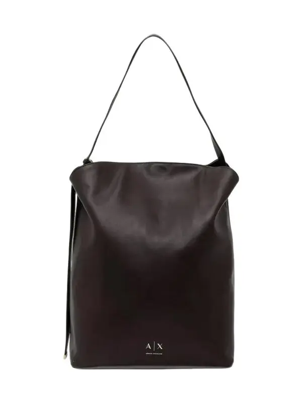 Armani Exchange Logo-print Shoulder Bag - Brown