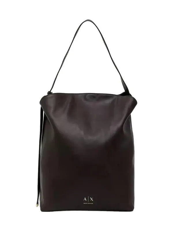 Armani Exchange Logo-print Shoulder Bag - Brown