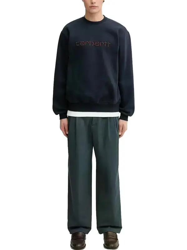 Carhartt Work In Progress Embroidered-logo Sweatshirt - Blue