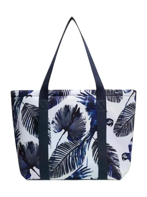 Vilebrequin Papagaio Leaf-print Beach Bag - White