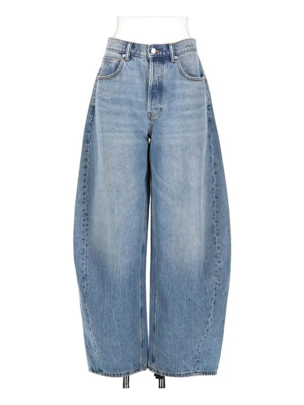 Alexander Wang Jeans Blow Up Con Logo In Strass - Blue