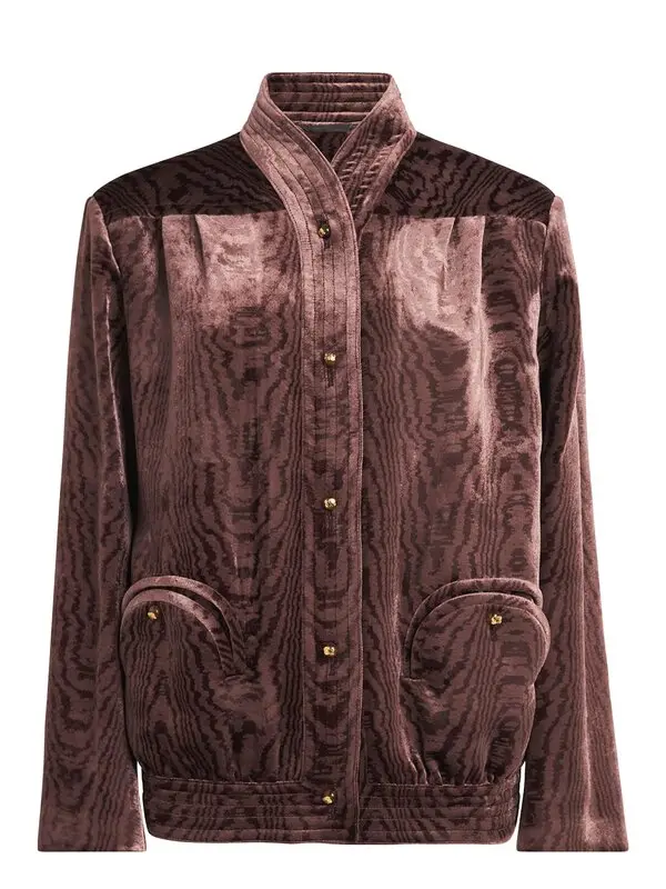 BLAZÉ MILANO Velvet Patterned Coiba Blazer - Brown