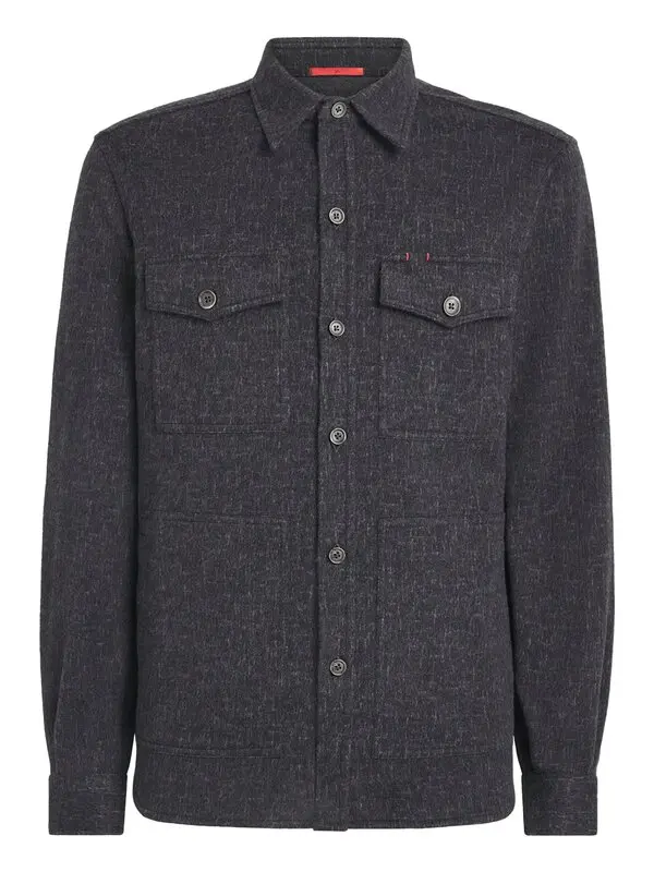 Isaia Wool Overshirt - Grey