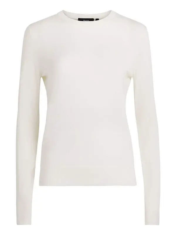 Theory Wool Long-sleeve T-shirt - Ivory