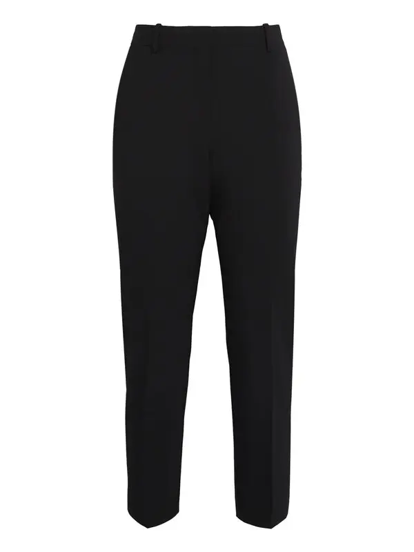 Theory Stretch-wool Cropped Treeca Trousers - Black