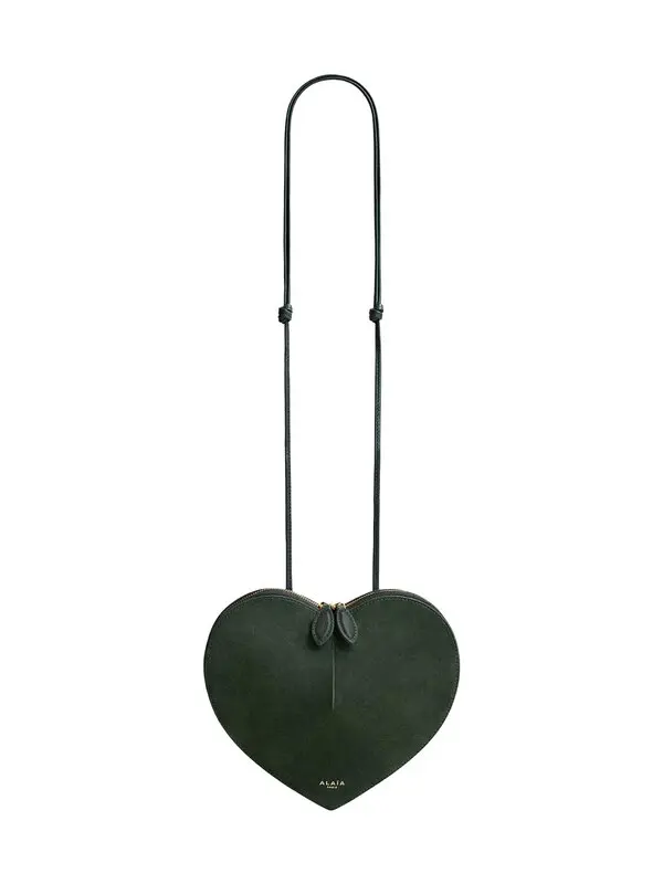 Alaïa Suede Le Coeur Shoulder Bag - Grey