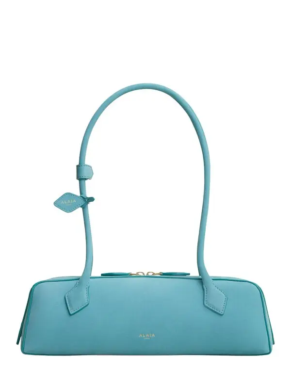 Alaïa Medium Nubuck Le Teckel Shoulder Bag - Turquoise