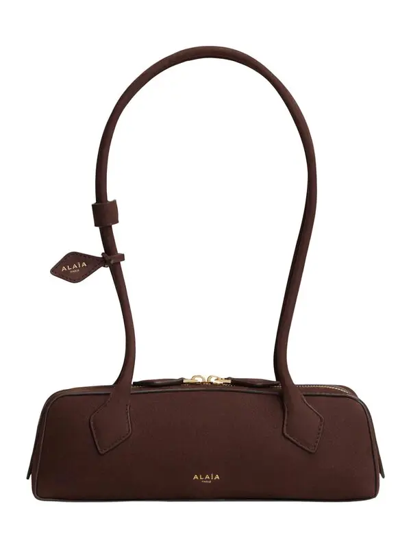Alaïa Small Nubuck Le Teckel Shoulder Bag - Brown