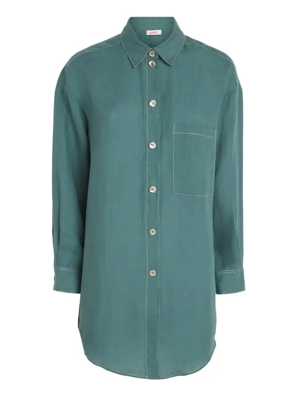 ERES Linen Flashing Shirt - Blue