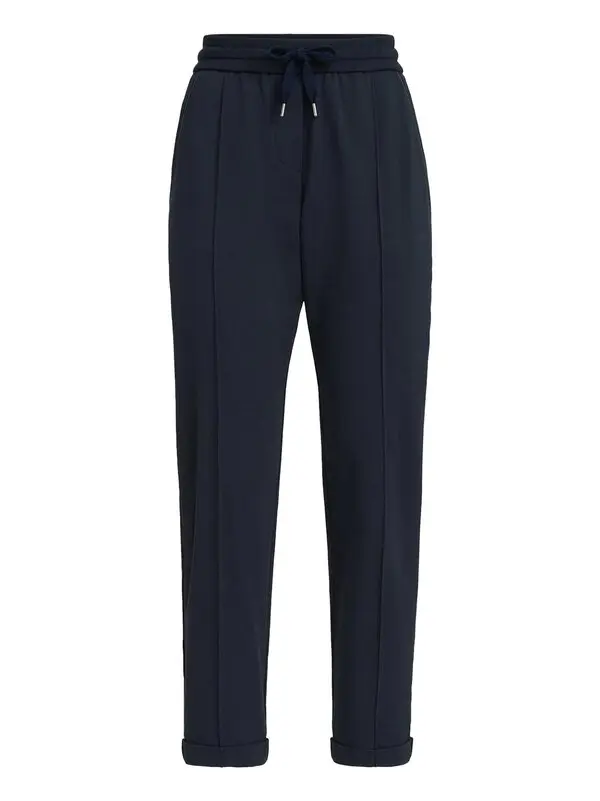 Brunello Cucinelli Stretch-cotton Slim Sweatpants - Blue