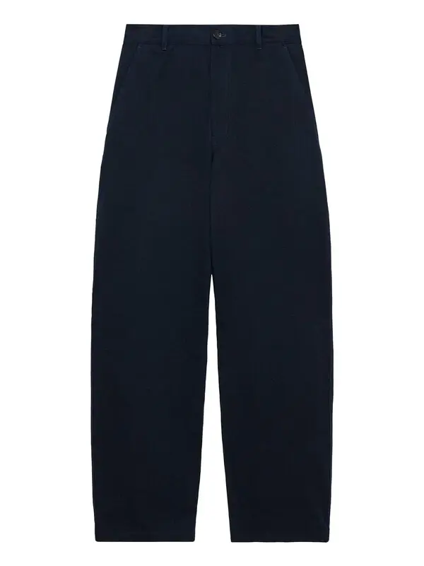 Loewe Cotton Straight Trousers - Navy