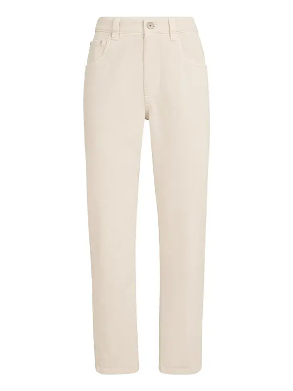 Brunello Cucinelli Garment-dyed Straight Jeans - Beige