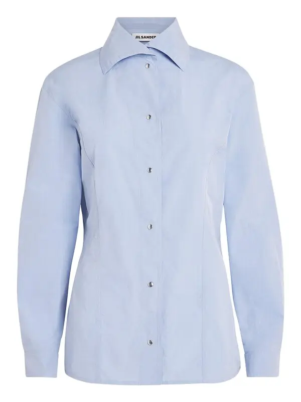 JIL SANDER Cotton Shape Shirt - Blue