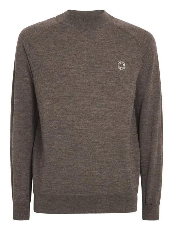 ALBA Wool Embroidered Sweater - Brown