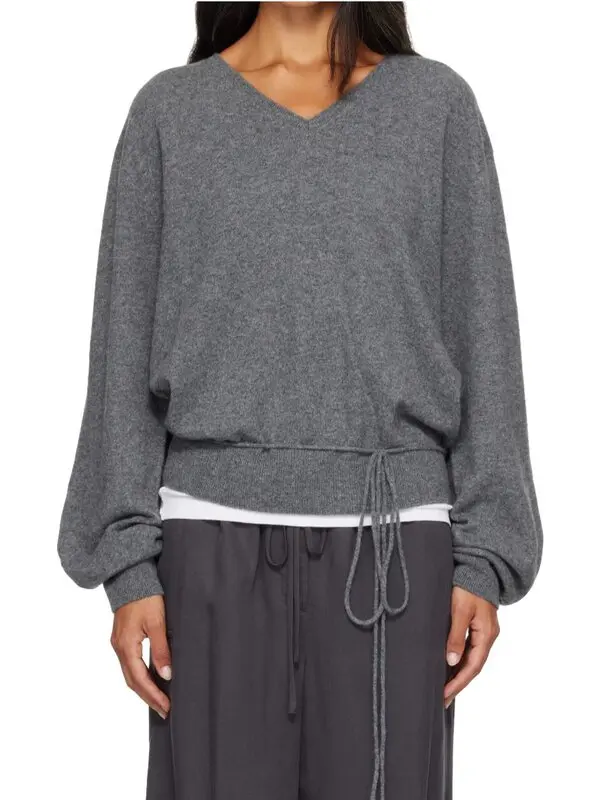 LE17SEPTEMBRE Cashmere V-neck Sweater - Grey