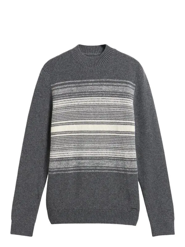 Barbour Stripe Mock Neck Knit Sweater - No