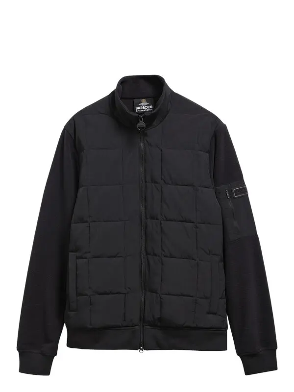 Barbour Quilted Fleece Sleeve Jacket - Black