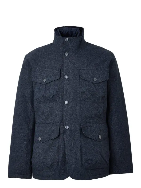 Barbour Stand Collar Multi-pocket Field Jacket - Deep Navy Blue