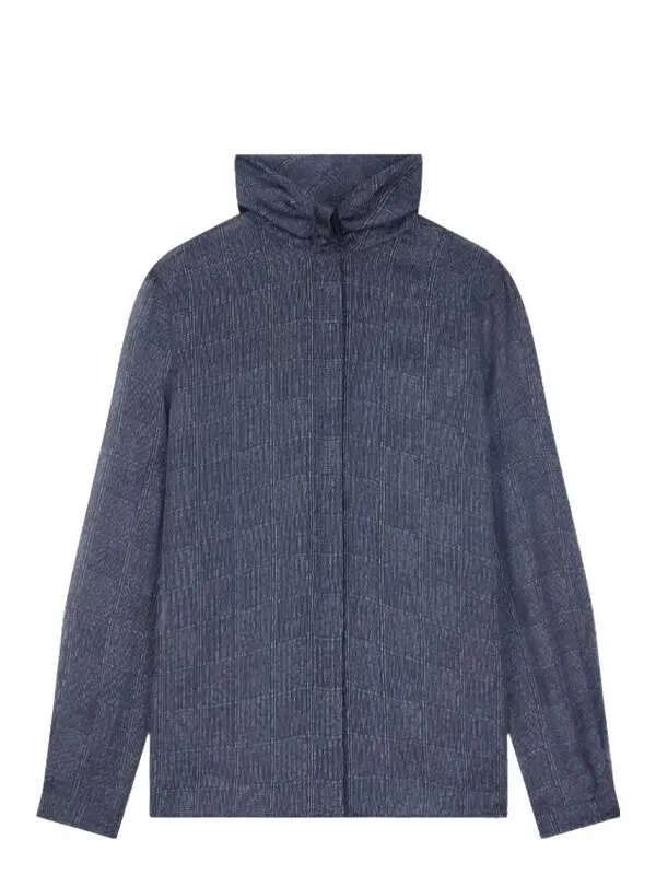 Emporio Armani Printed Satin Shirt Signature Capsule - Blue