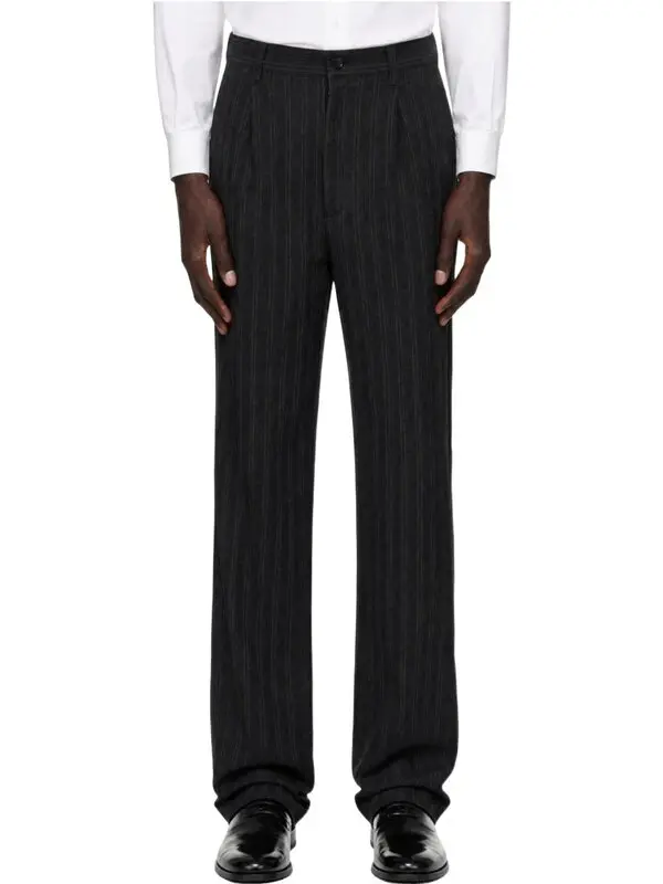 Junya Watanabe Striped Casual Trousers - Grey