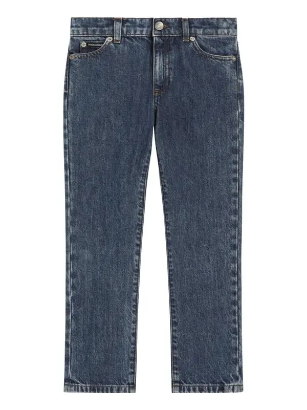 Dolce & Gabbana Logo-plaque Jeans - Blue