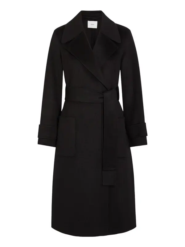 JOSEPH Belted Coat - Black