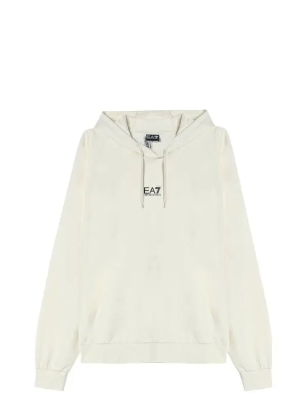 Emporio Armani Logo-print Hoodie - Beige