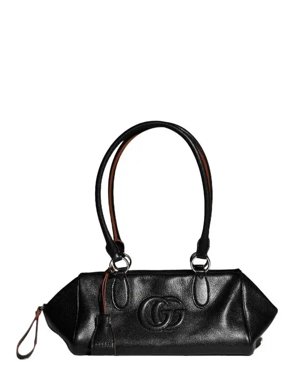 Gucci Medium Double G Boston Bag - Black