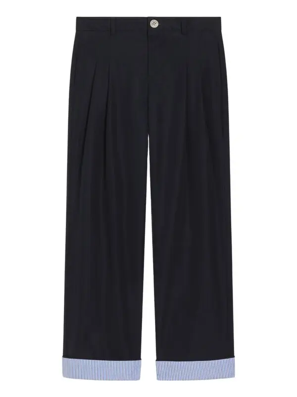 Dolce & Gabbana Cotton Poplin Trousers - Blue