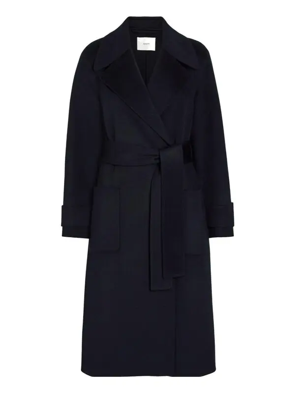 JOSEPH Belted Coat - Navy