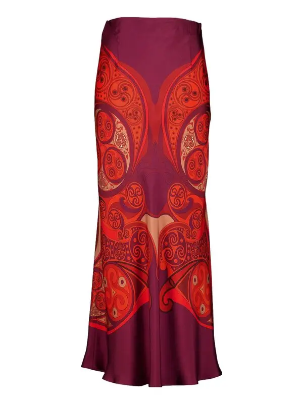 La DoubleJ Kells Print Palazzo Pants - Deep Red