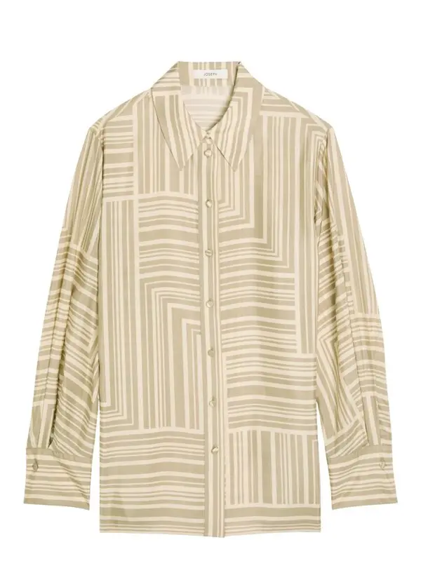 JOSEPH Striped Long-sleeved Shirt - Light Brown