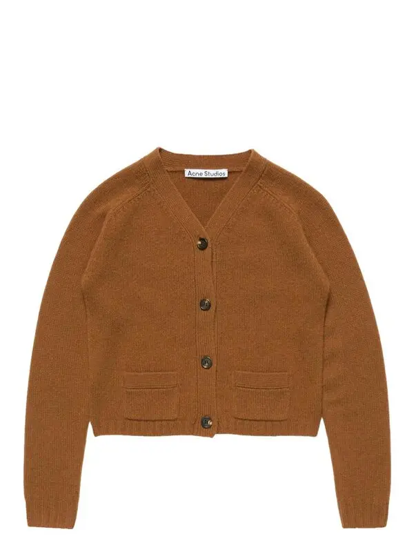 Acne Studios Cashmere V-neck Cardigan - Medium Brown