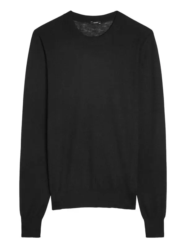 JOSEPH Crew Neck Long-sleeved Knitwear - Black