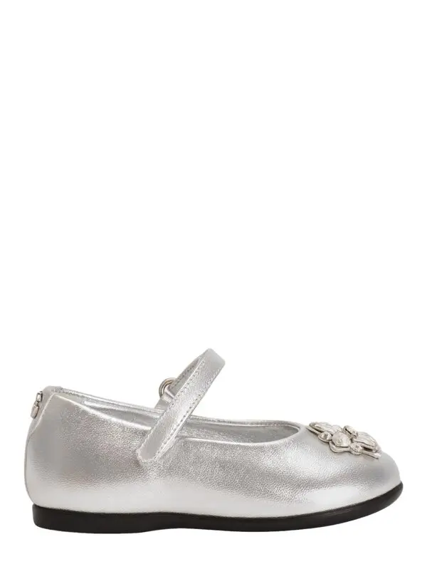 Dolce & Gabbana Nappa-leather Ballet Flats - Silver