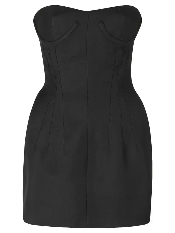 Elisabetta Franchi Bustier Mini Dress - Black