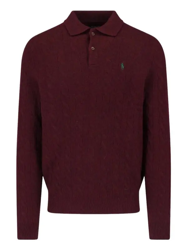 Polo Ralph Lauren Long-sleeved Knitted Polo Shirt - No