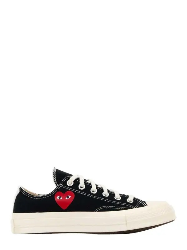 CONVERSE X COMME DES GARONS PLAY Chuck 70 Low-top Canvas Sneakers With Logo Print - Black