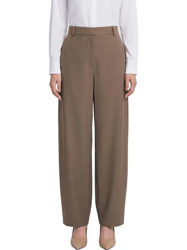 BY MALENE BIRGER High-waisted Wide-leg Recycled Viscose-blend Trousers - Beige