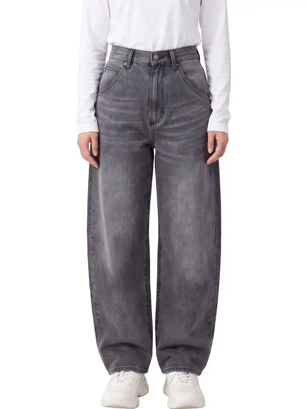 DARKPARK Khris High-waisted Baggy Five-pocket Jeans In Denim - Grey