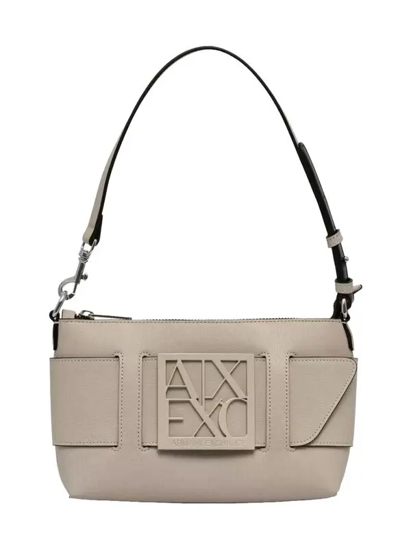 Armani Exchange Logo-plaque Shoulder Bag - Neutrals