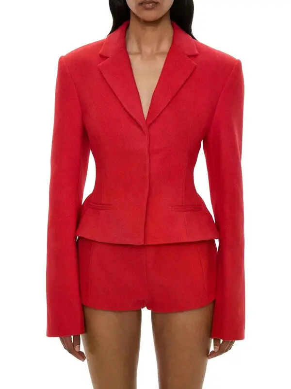 Christopher Esber Marnette Tailored Cropped Blazer - Red