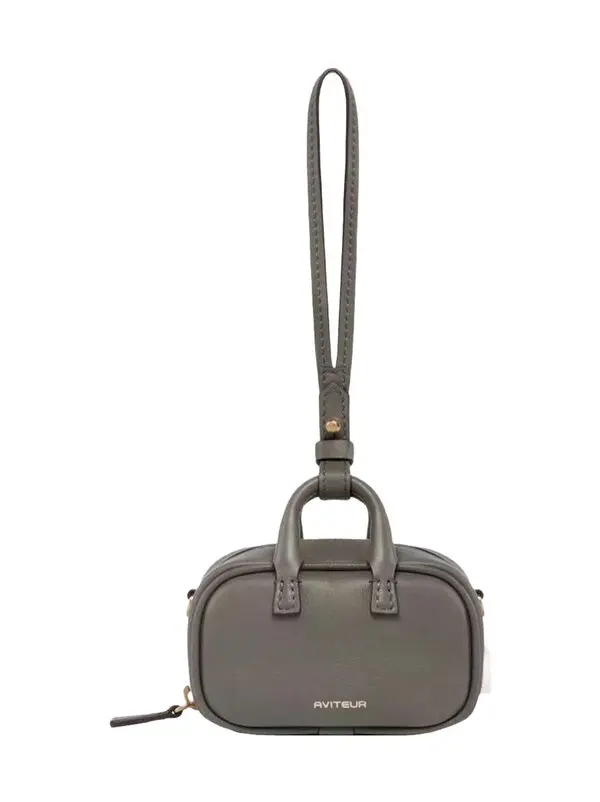 AVITEUR Mini Maia Leather Shoulder Bag - Grey