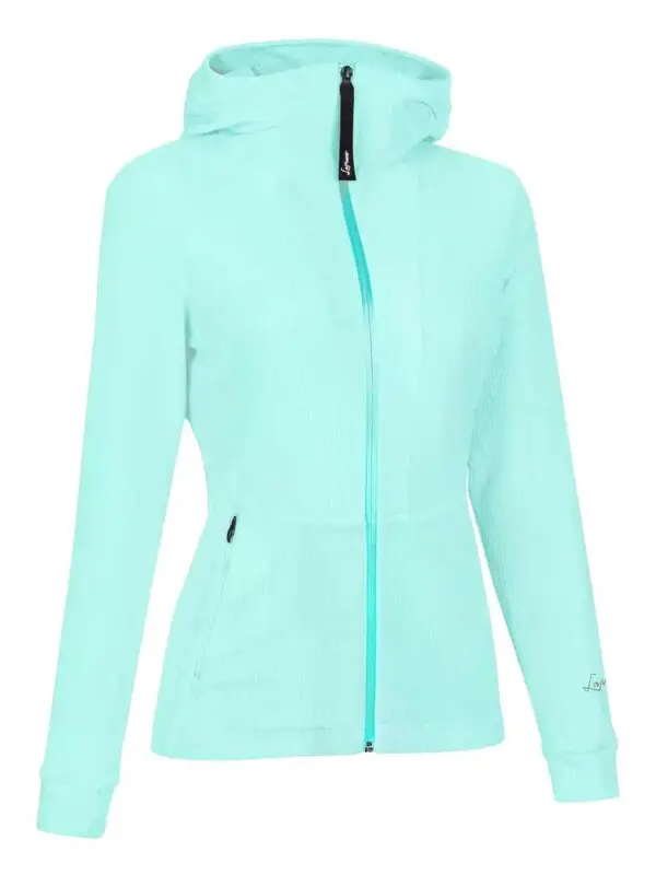 LAMUNT Silvia Waffle-knit Zip-up Jacket - Blue