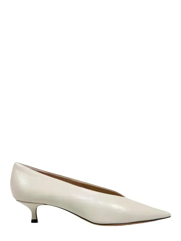 Le Monde Beryl Babouche Pointed-toe Kitten-heel Pumps - Neutrals