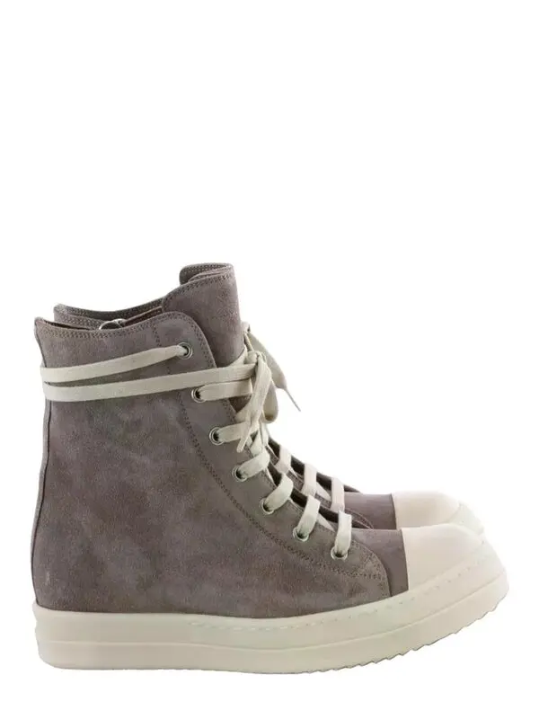 Rick Owens Suede High-top Sneakers - Grey