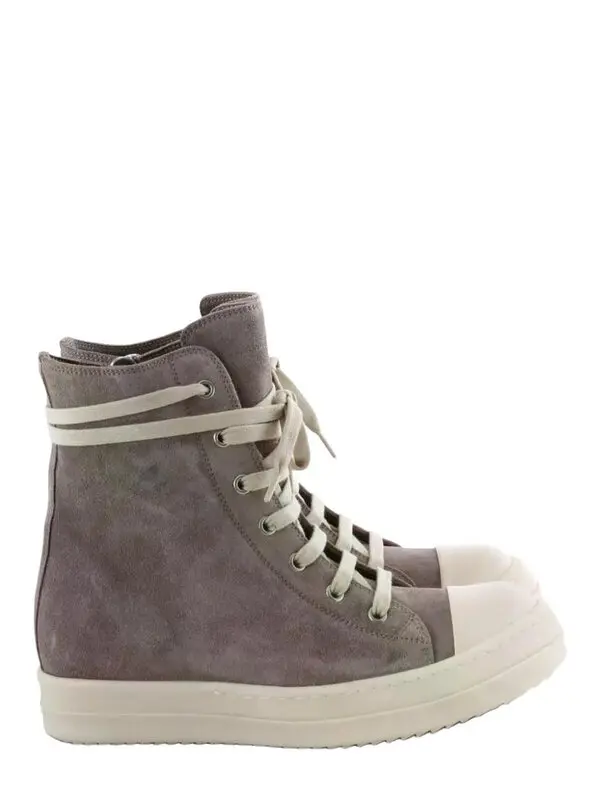 Rick Owens Suede High-top Sneakers - Grey