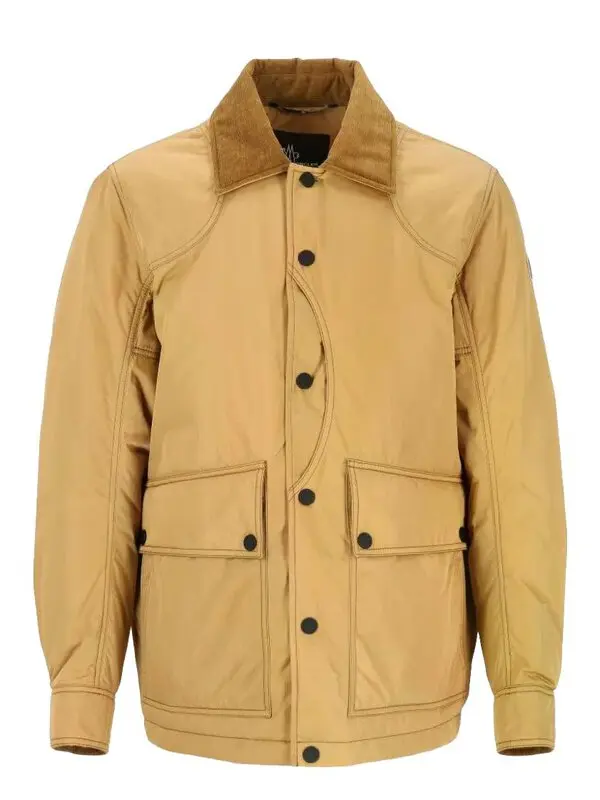 Moncler Louron Corduroy-collar Jacket - Neutrals