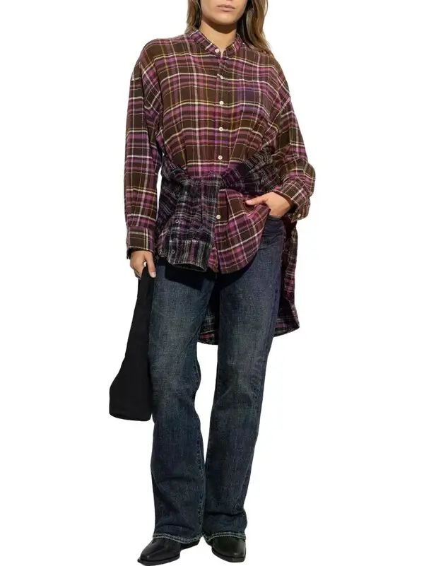 R13 Plaid-pattern Shirt - Brown